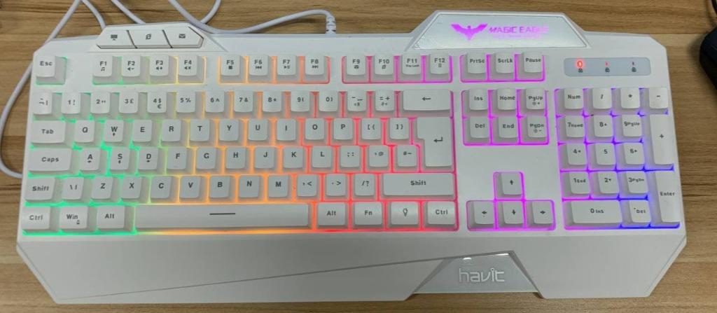 havit Keyboard Rainbow Backlit Wired Gaming Keyboard Mouse Combo, LED ...