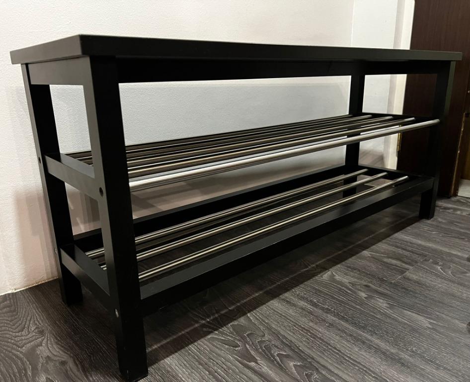IKEA TJUSIG Bench with shoe storage (shoe rack), Furniture & Home ...