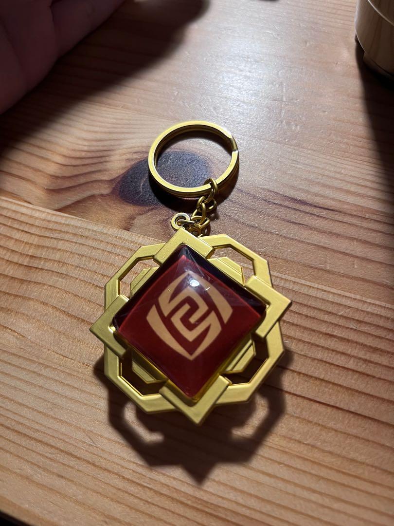 Genshin Impact Visions Transparent Glass Keychain