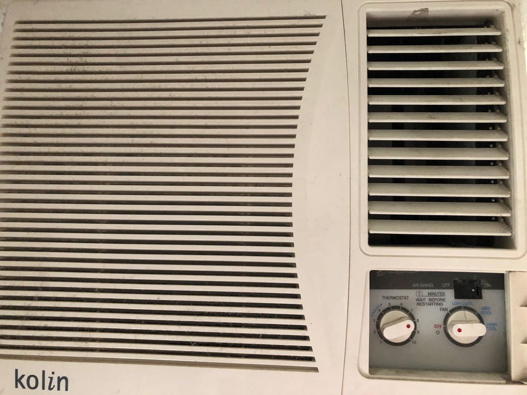 Kolin window type aircon 1.5HP, TV & Home Appliances, Air Conditioning ...