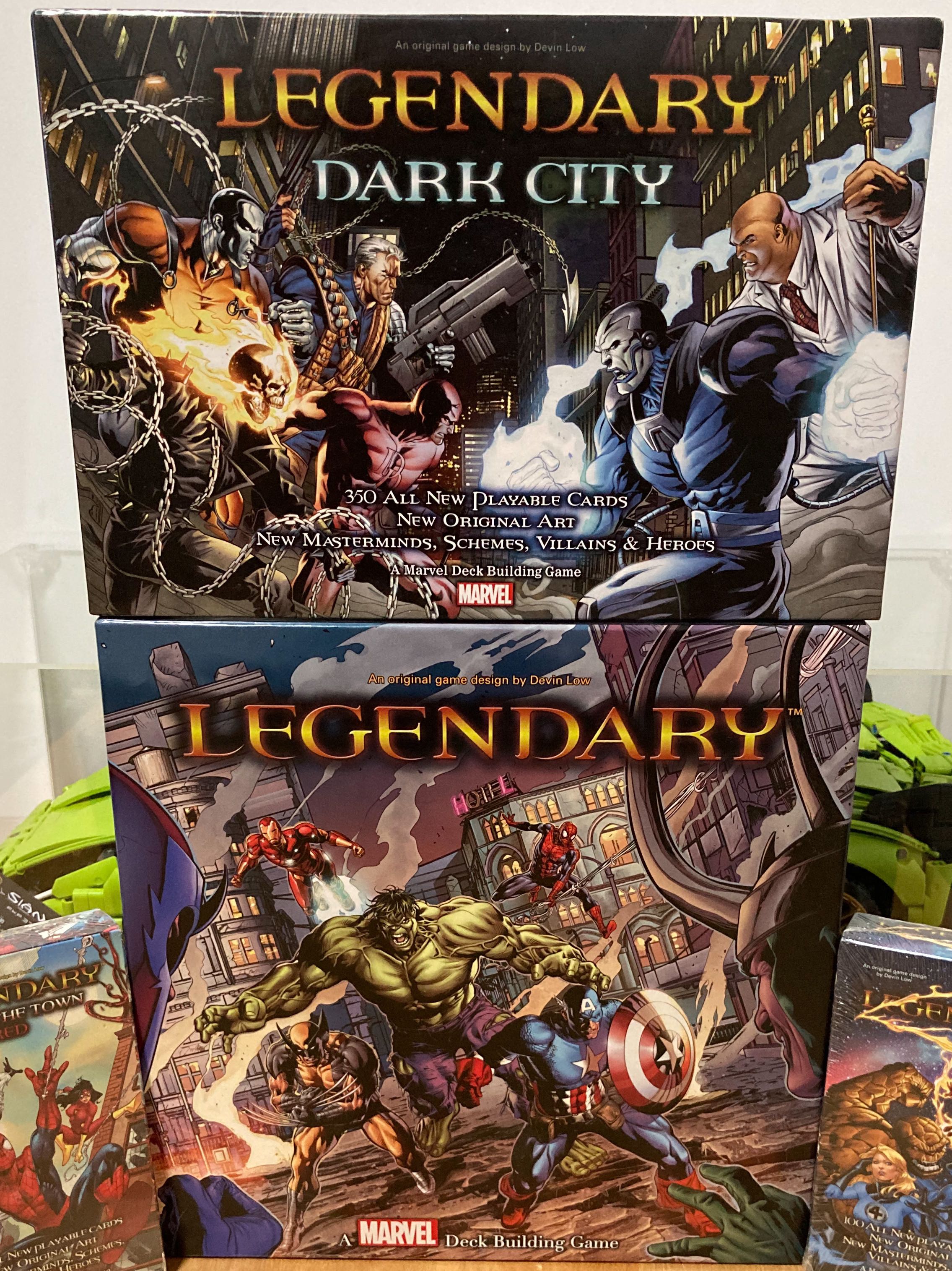 Legendary Marvel Deck Building Game + Dark City Expansion, Hobbies ...
