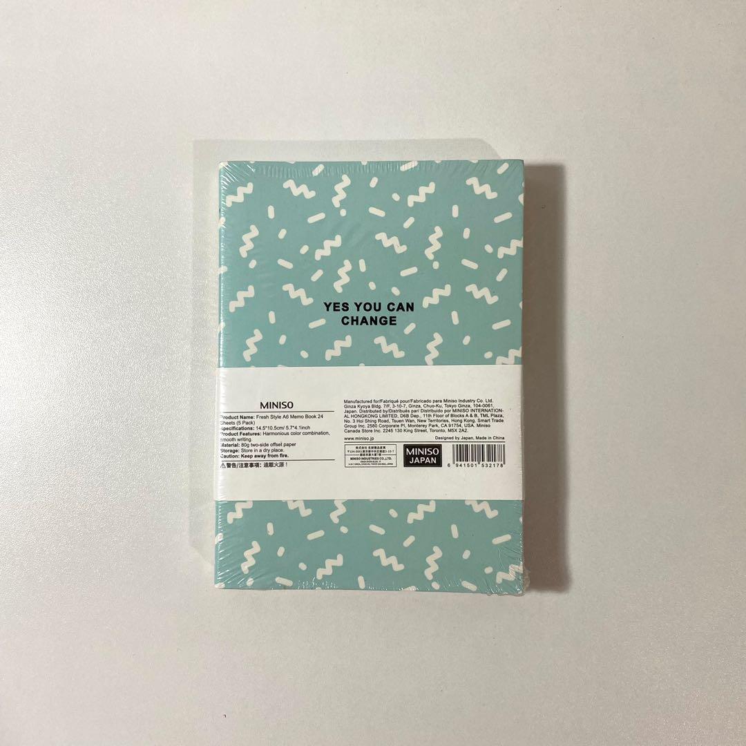 Miniso A6 Memo Book (5 pack), Hobbies & Toys, Stationary & Craft ...