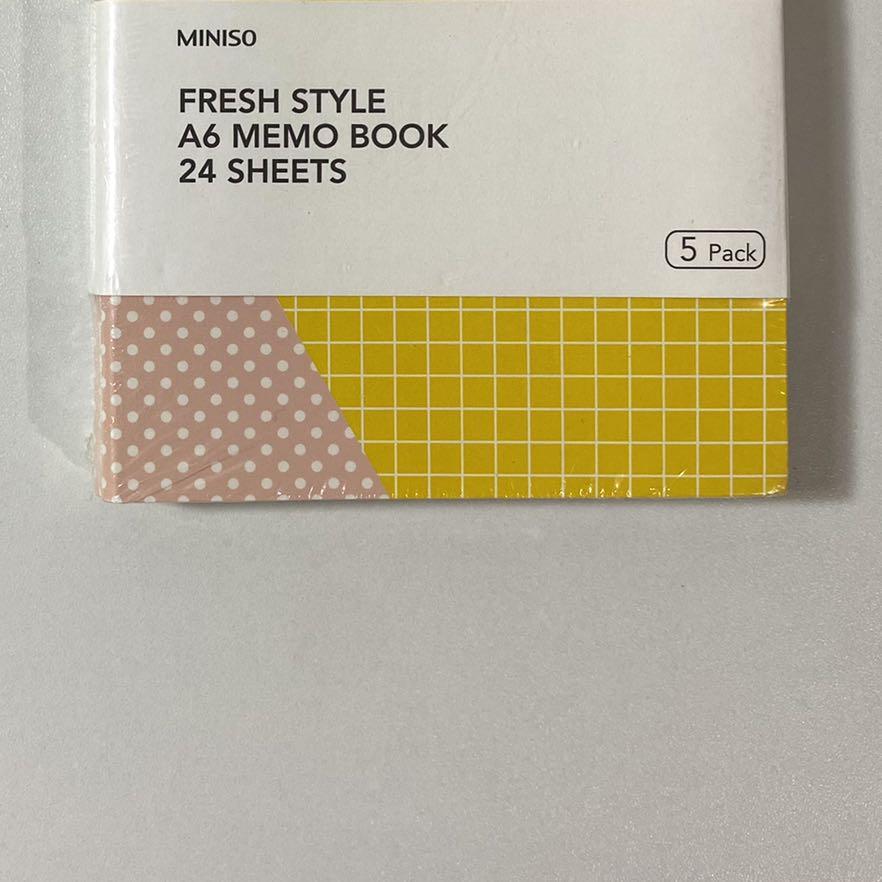 Miniso A6 Memo Book (5 pack), Hobbies & Toys, Stationary & Craft ...