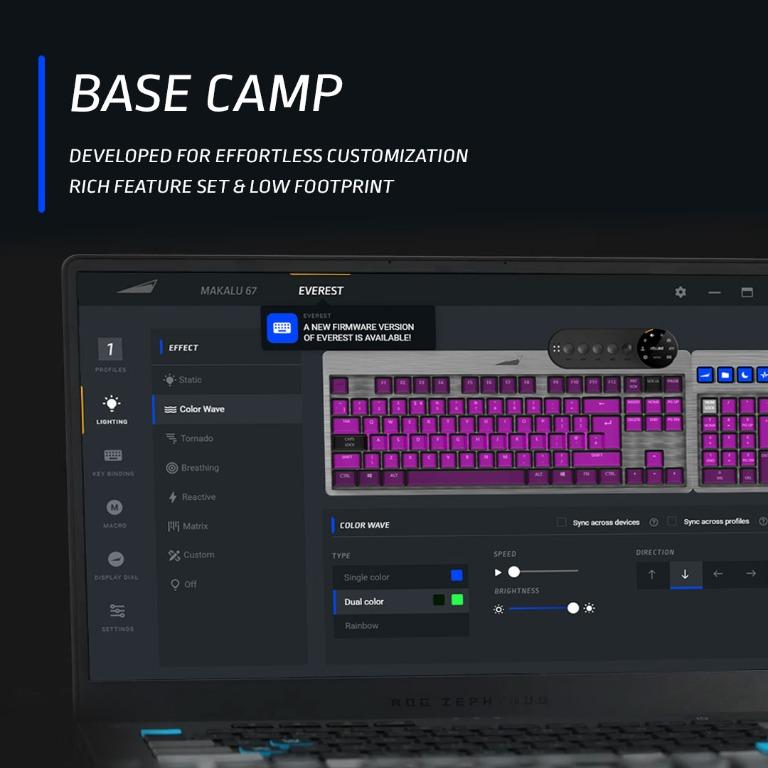 MOUNTAIN Everest Max Mechanical RGB Gaming Keyboard - Modular ...