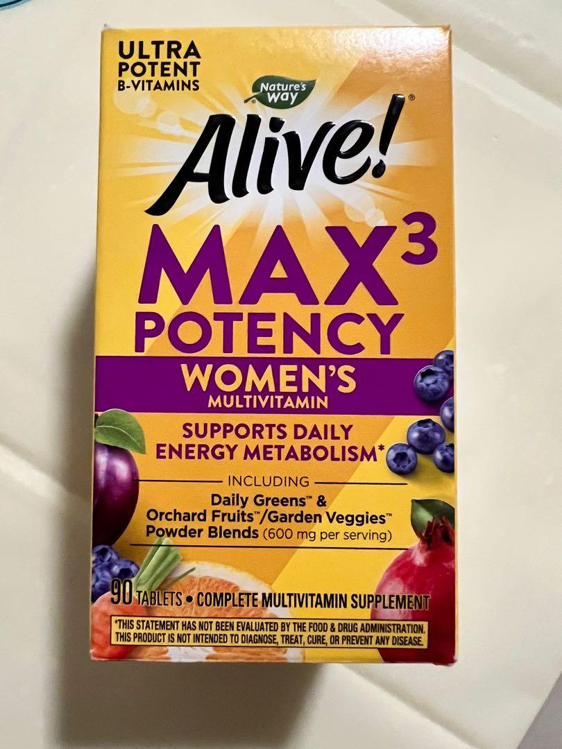 Nature’s Way Alive Max3 Potency Women’s Multivitamin (90 tablets), Health & Nutrition, Health ...