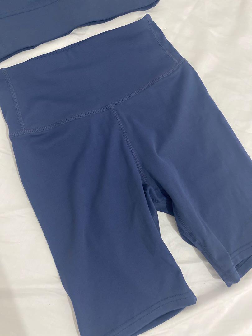 Navy Blue Workout Set, Women's Fashion, Activewear on Carousell