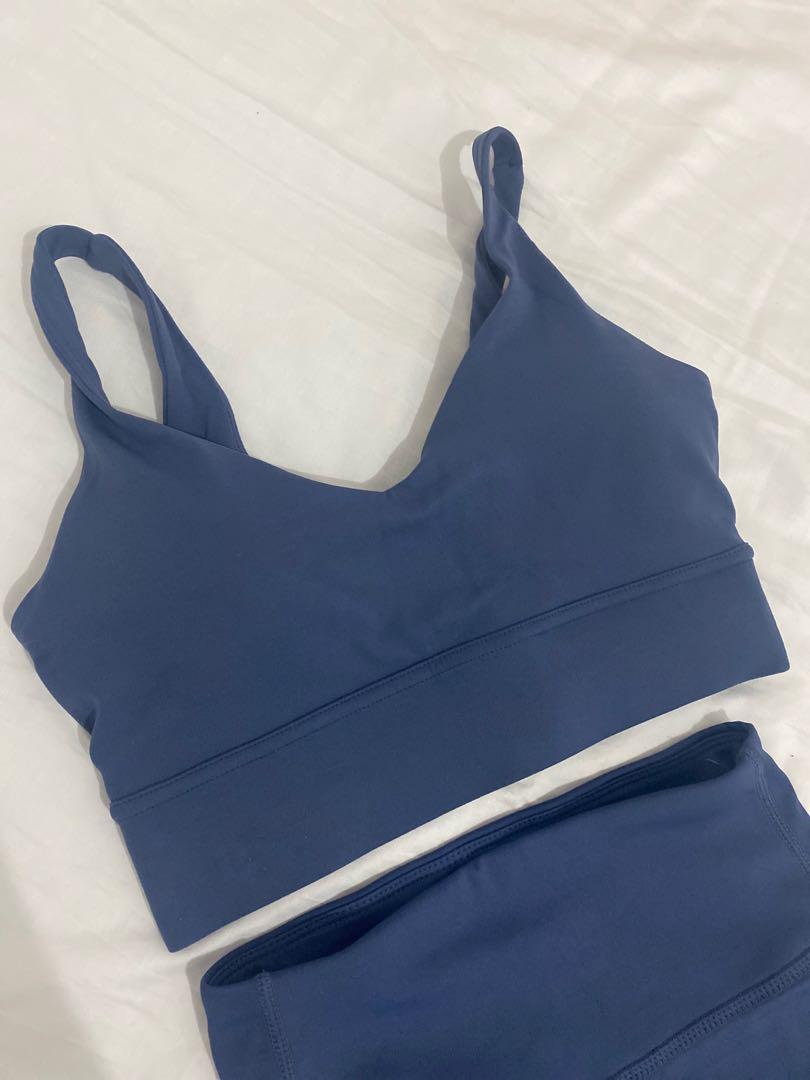 Navy Blue Workout Set, Women's Fashion, Activewear on Carousell