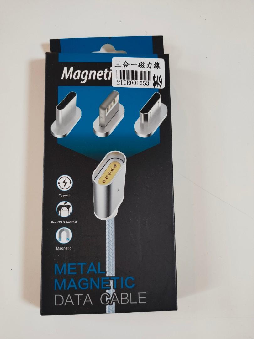 New magnetic attachment USB cable with USB Type C , micro USB, and ...