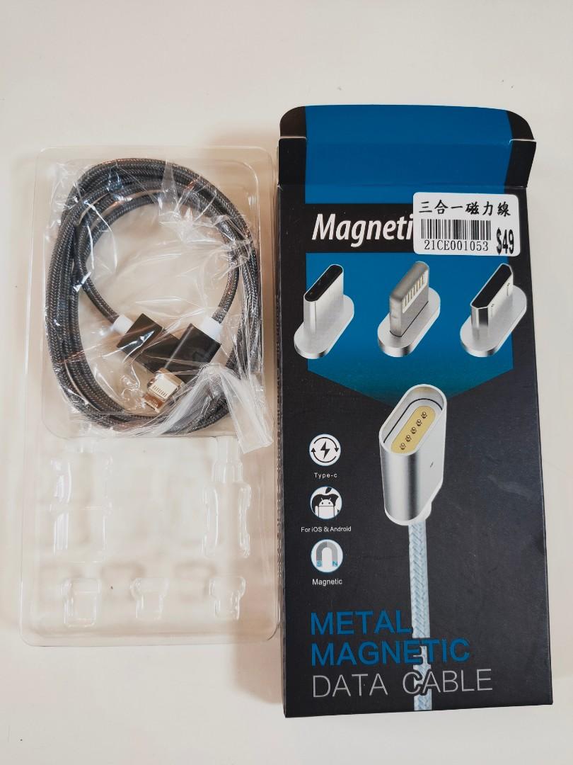 New magnetic attachment USB cable with USB Type C , micro USB, and ...