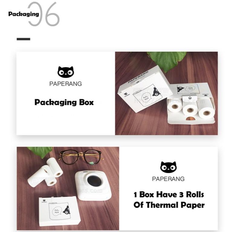 Originial Paperang Thermal Paper (3 Rolls) For Paperang / Comicam ...