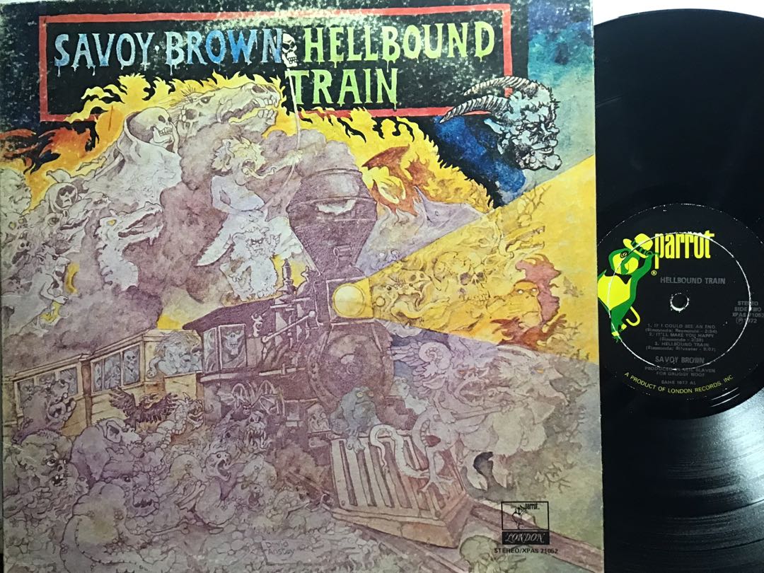 LP Savoy Brown - Hellbound Train OOP VINTAGE VINYL RECORD Anubis Piring Hitam Classic Rock ...