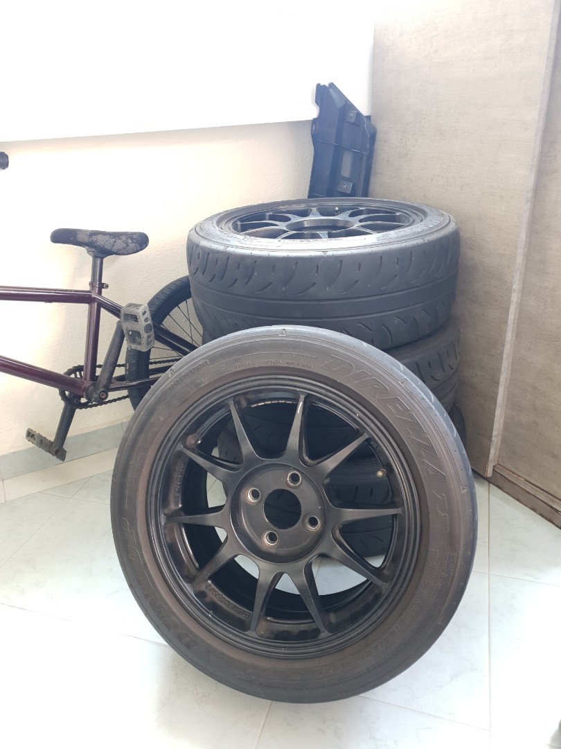 R. WedsSport TC105N 4x100 15 Inch Rims, Car Accessories, Tyres & Rims ...