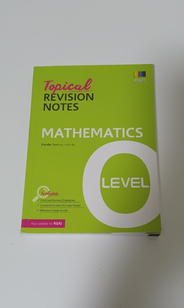 Revision notes O level mathematics, Hobbies & Toys, Books & Magazines ...
