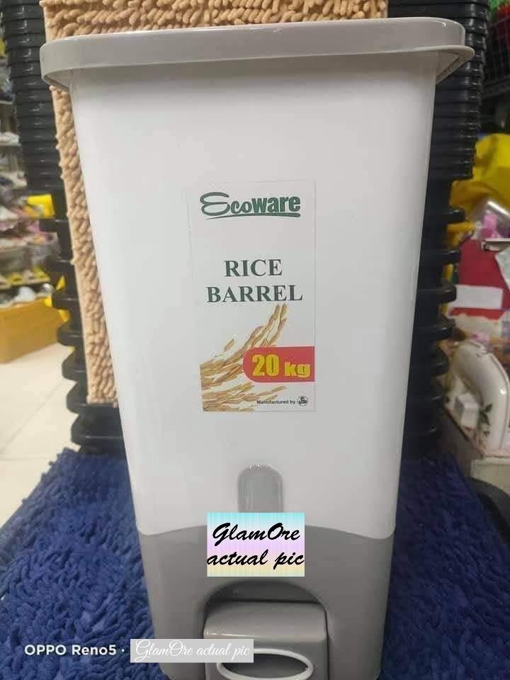 Rice 20kg Barrel Storage Dispenser, Furniture & Home Living ...