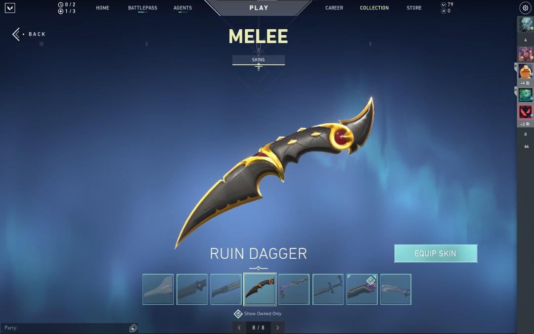 Ruination Bundle Stacked Ruin Dagger Valorant Account, Video Gaming ...