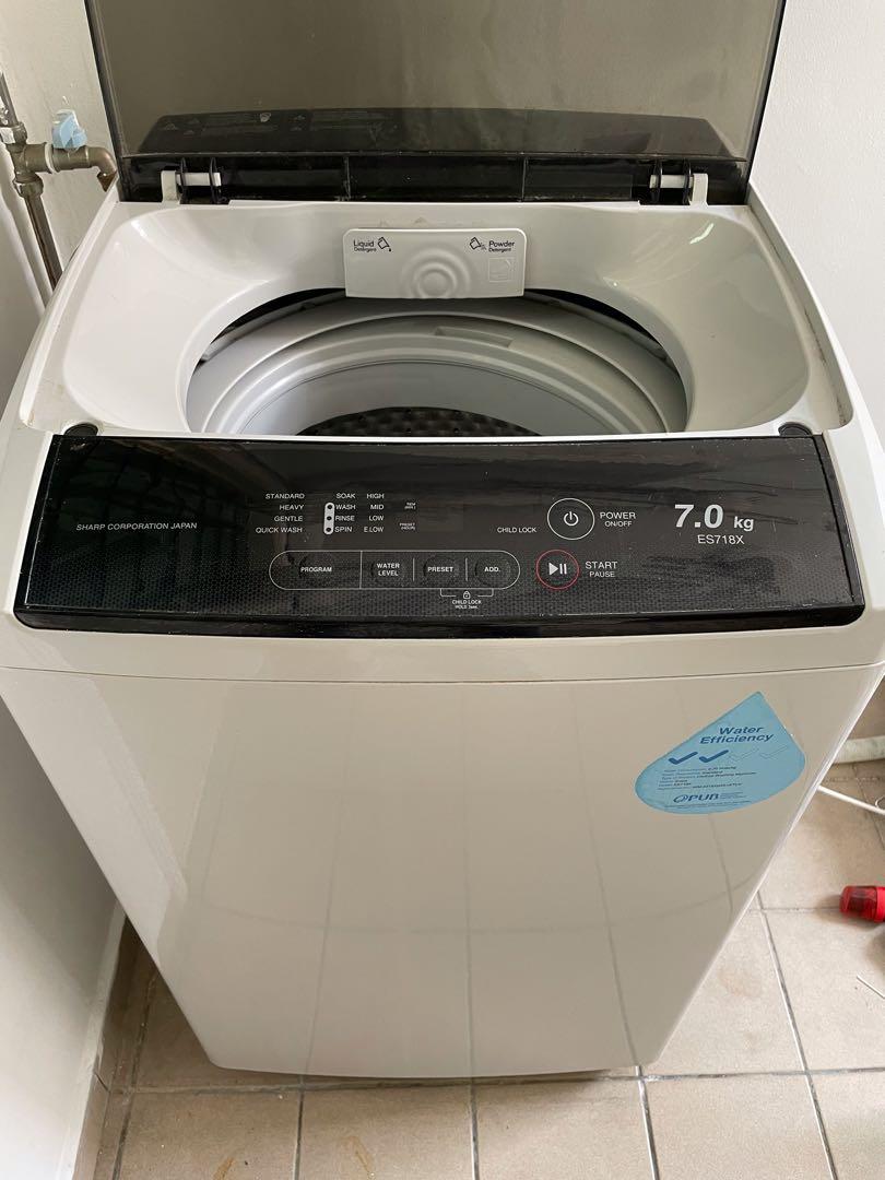 Sanyo Washing Machine ES 718X, TV & Home Appliances, Washing Machines ...