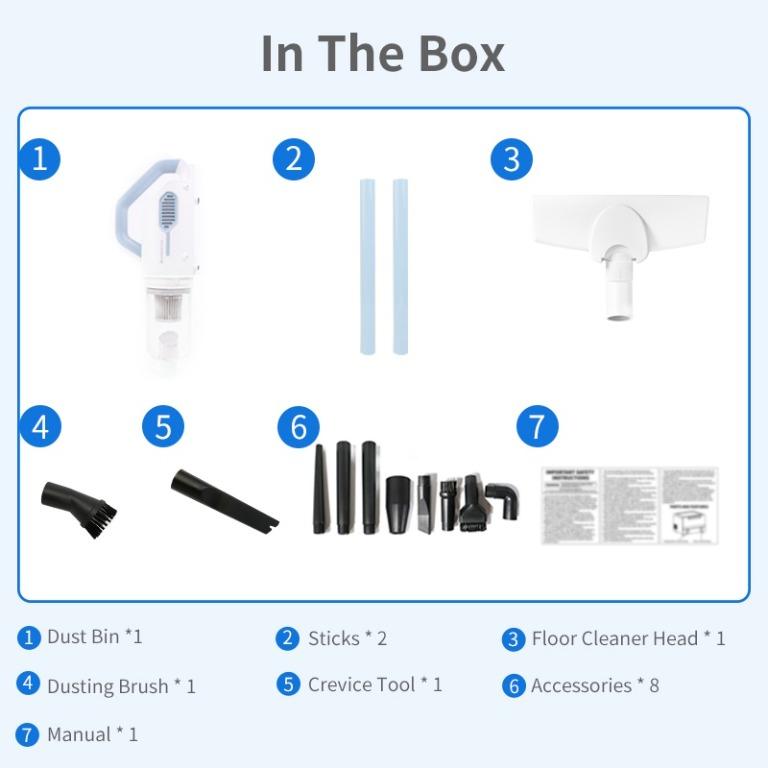 Simplus Handheld Vacuum Cleaner Cordless 9000pa/Corded 16000pa 11 Tools ...