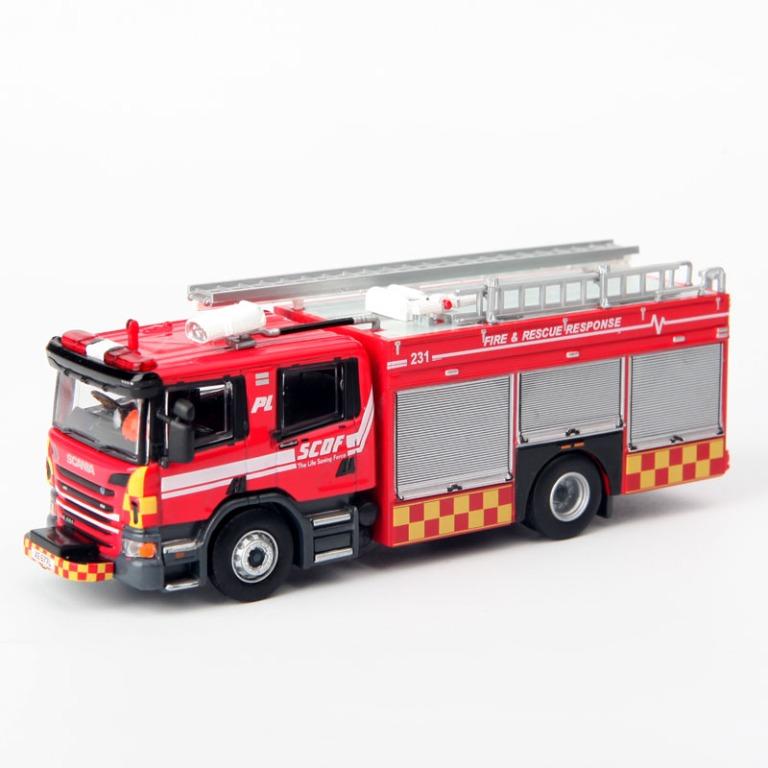 Singapore Civil Defence Force (SCDF) SCANIA Pump Ladder (XE677L) Model (1:76), Hobbies & Toys ...