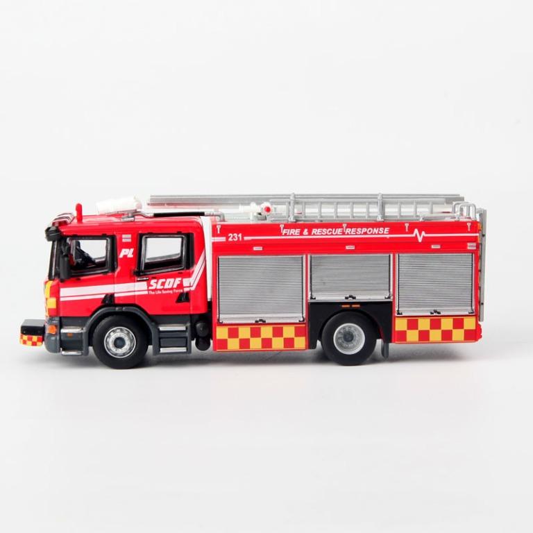 Singapore Civil Defence Force (SCDF) SCANIA Pump Ladder (XE677L) Model (1:76), Hobbies & Toys ...