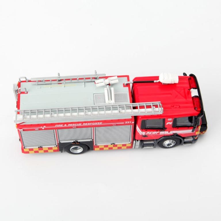 Singapore Civil Defence Force (SCDF) SCANIA Pump Ladder (XE677L) Model (1:76), Hobbies & Toys ...