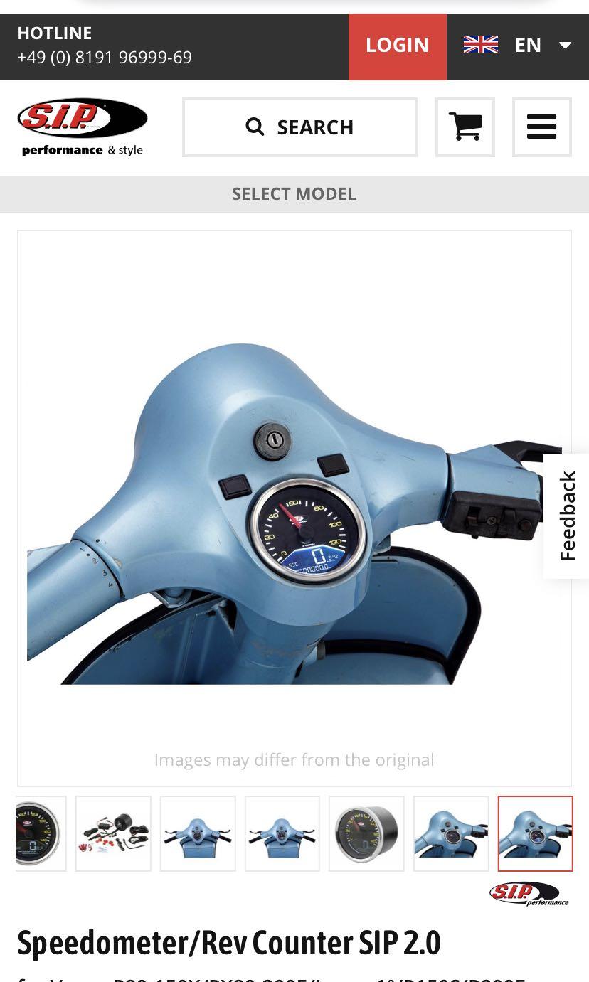 SIP Vespa Digital Speedometer, Motorcycles, Motorcycle Accessories on ...