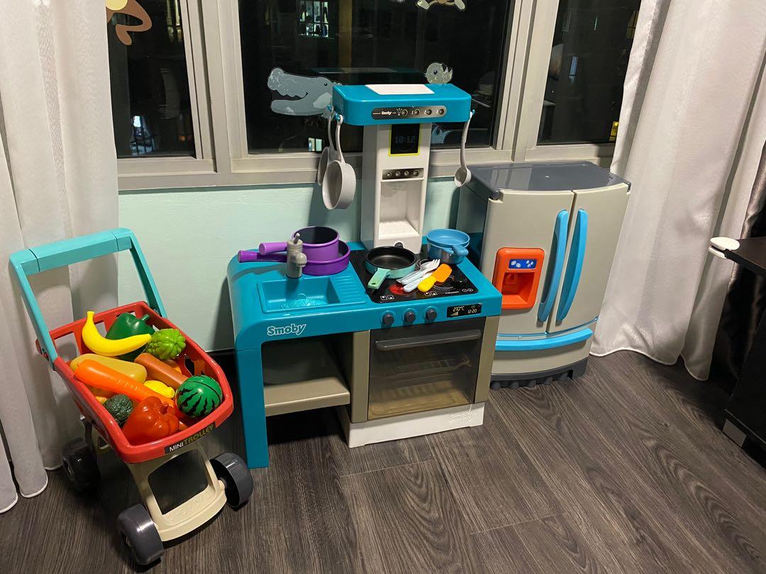 Smoby Tefal Cheftronic kitchen set with Just like Home Fridge, Hobbies ...