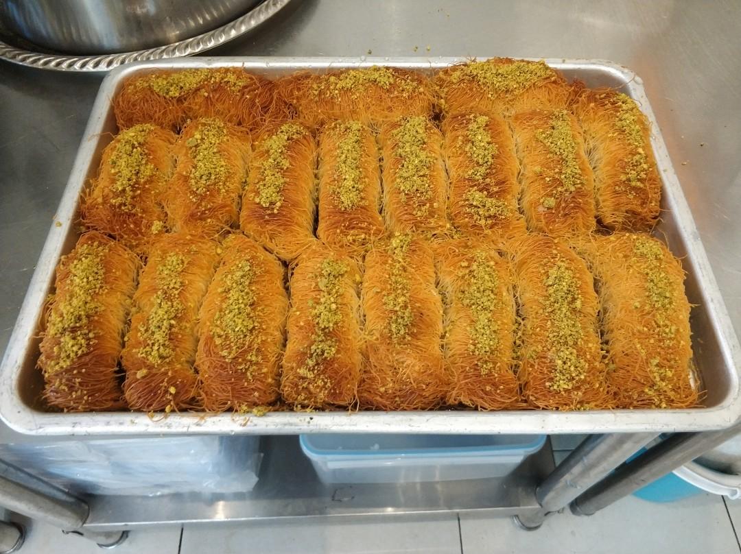 Traditional Pistachio Turkish Kataifi Kadayif Roll Dessert fresh daily ...