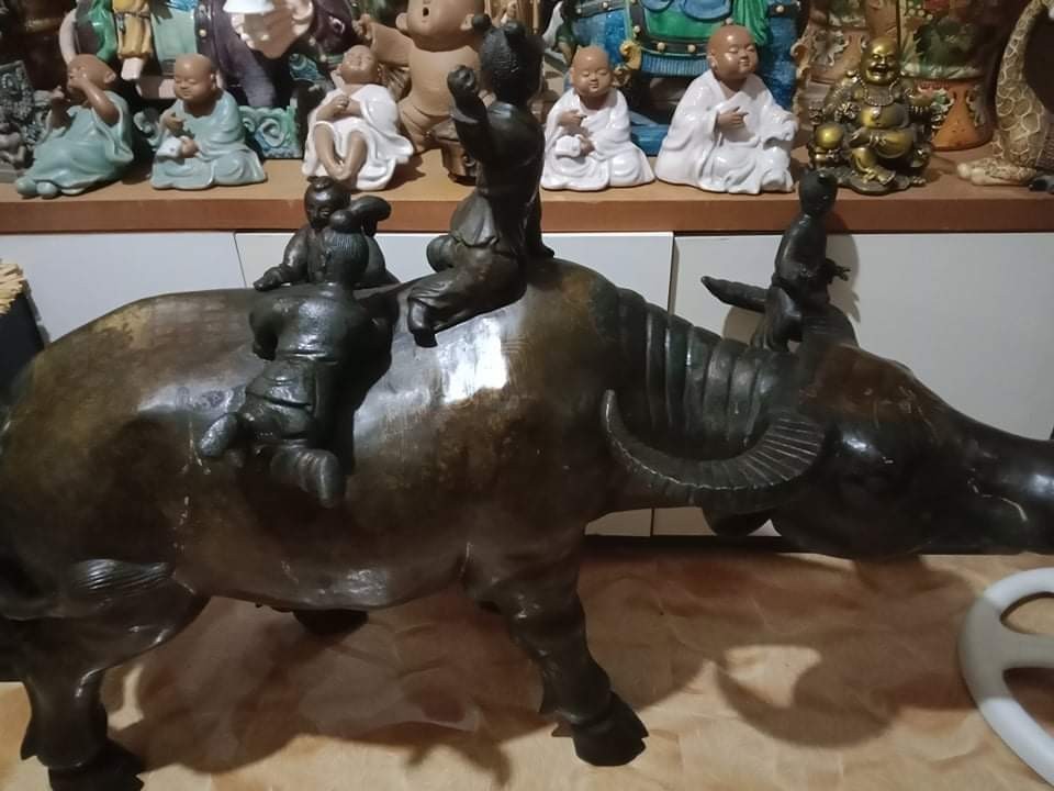 Vintage Brass - Carabao and Kid Statue, Hobbies & Toys, Memorabilia ...
