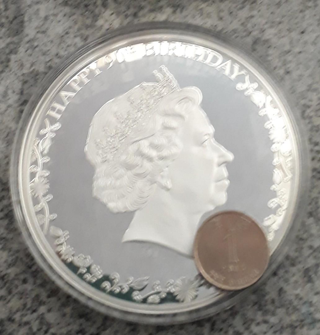 2016 Cook Islands Queen Elizabeth II 90th Birthday - 100 mm 3 oz Silver ...