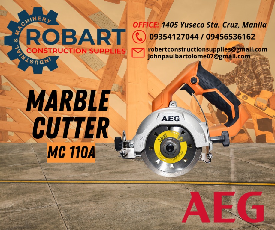 AEG MARBLE CUTTER (MC 110A), Commercial & Industrial, Construction ...