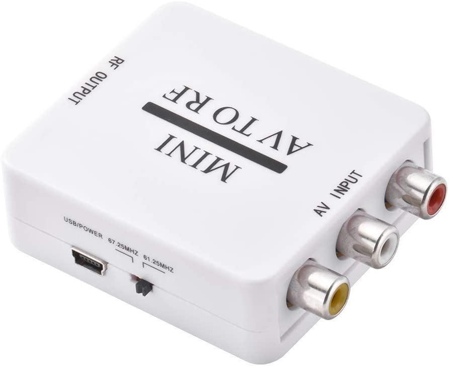 AV to RF Converter,RCA AV To RF Female Video Adapter Converter MHz 61. ...