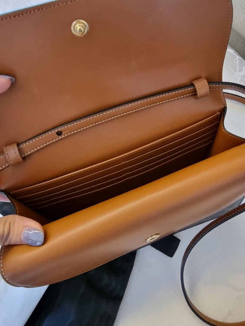 Celine Wallet on Strap in Triomphe Canvas, Women's Fashion, Bags ...