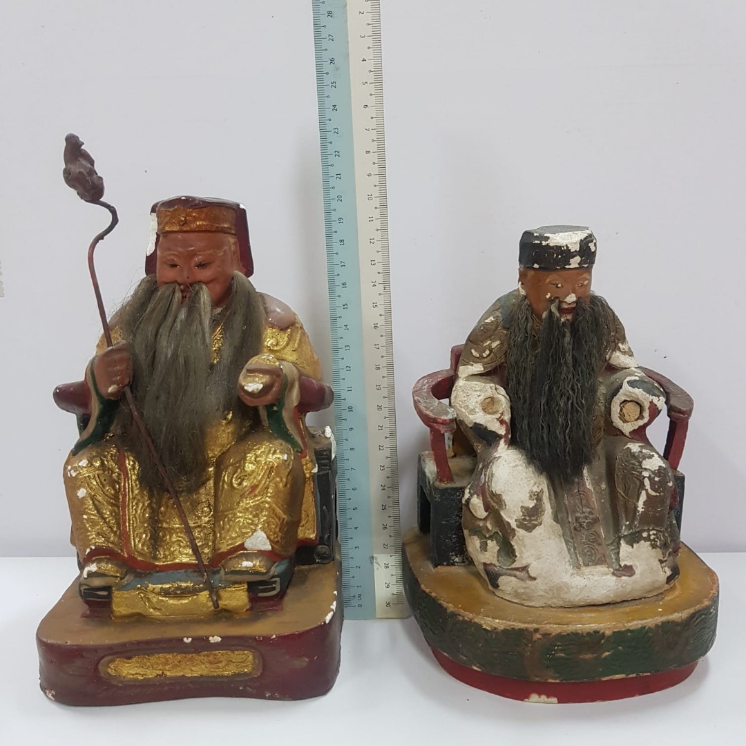 Chinese God figure statue with beard, Hobbies & Toys, Memorabilia ...