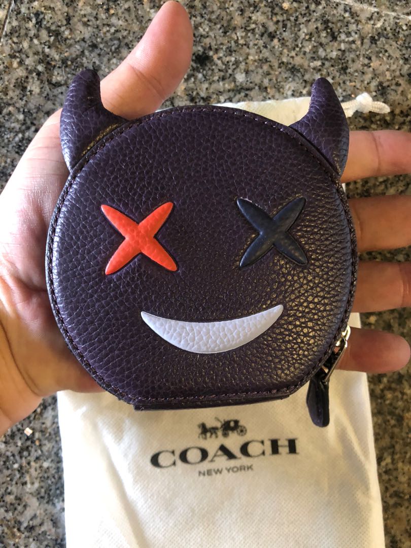 Coach Devil Leather Pouch, Women's Fashion, Bags & Wallets, Wallets ...