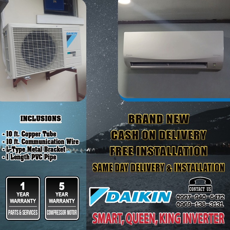 DAIKIN *SMART *QUEEN *KING SPLIT TYPE INVERTER AIRCON, FREE ...