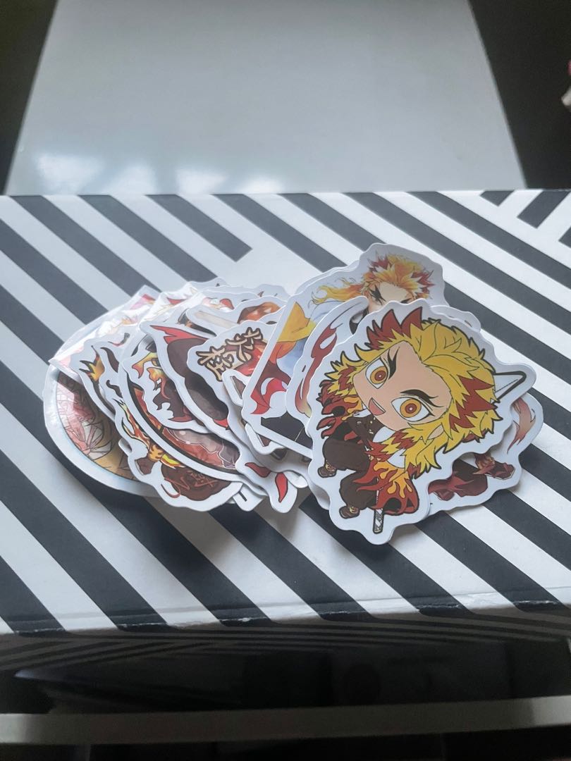 demon slayer rengoku stickers ! 16 pieces !, Hobbies & Toys ...