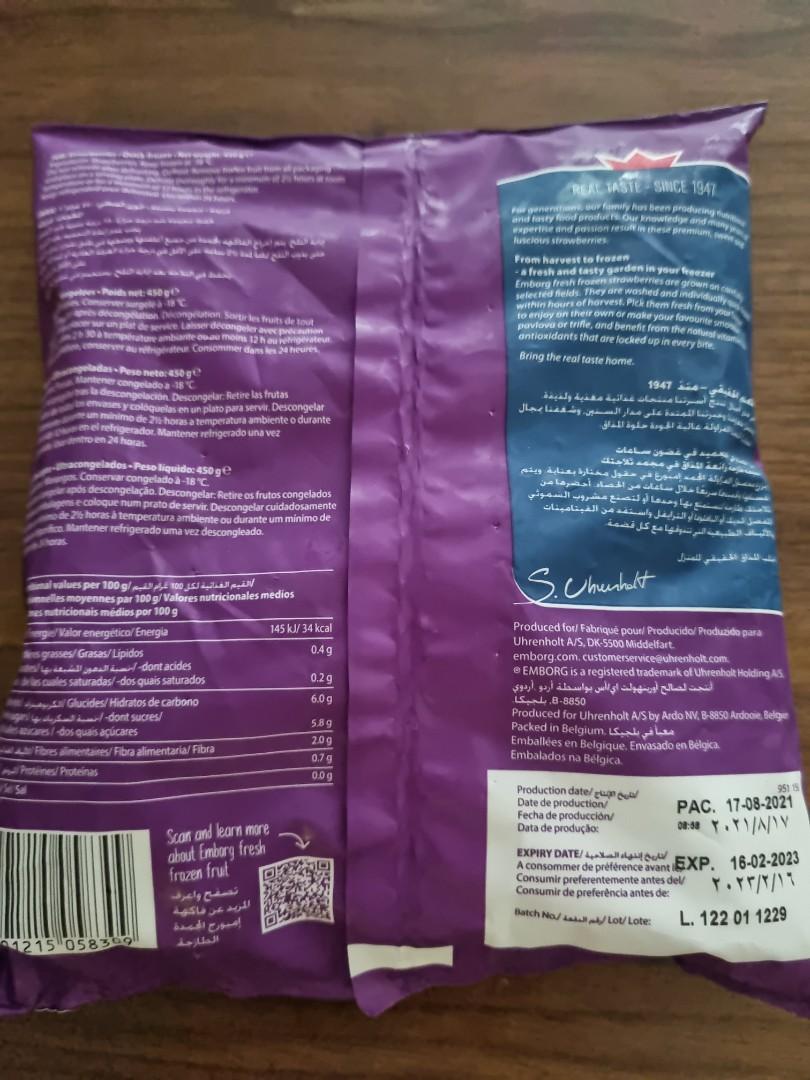 Emborg frozen strawberries, Food & Drinks, Chilled & Frozen Food on ...