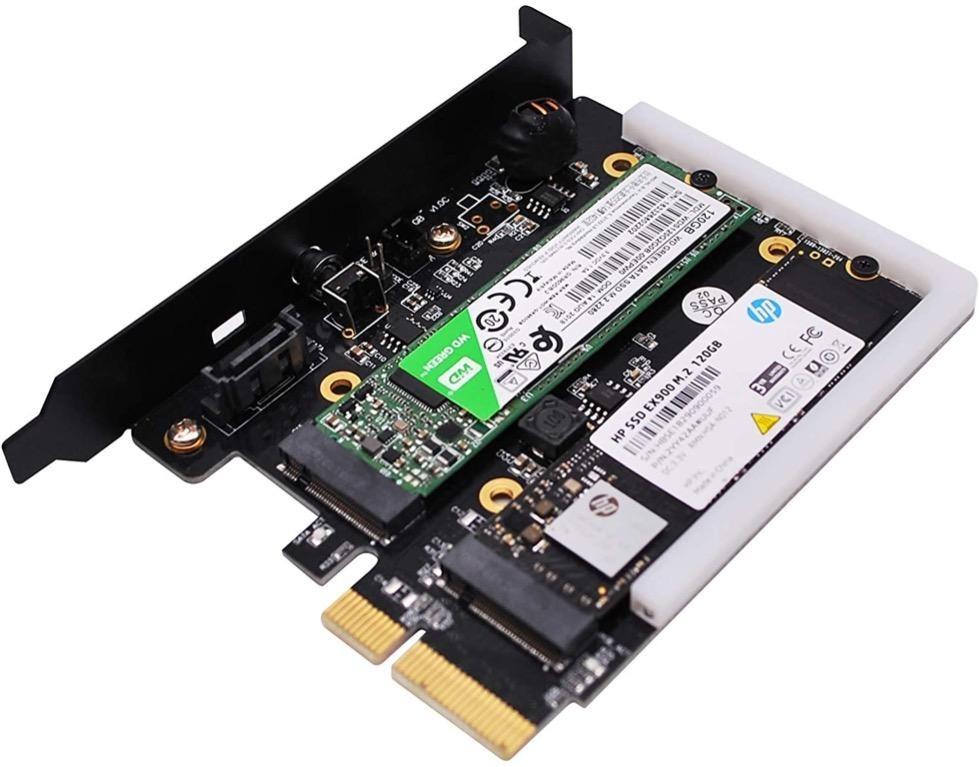 EZDIY-FAB Dual M.2 Adapter with Heatsink and Fan Cooling System, M.2 ...