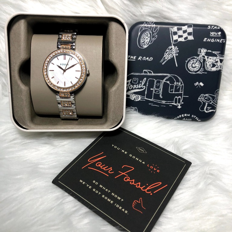 Fossil Karli Three-Hand Two-Tone Stainless Steel Watch, Women's Fashion ...