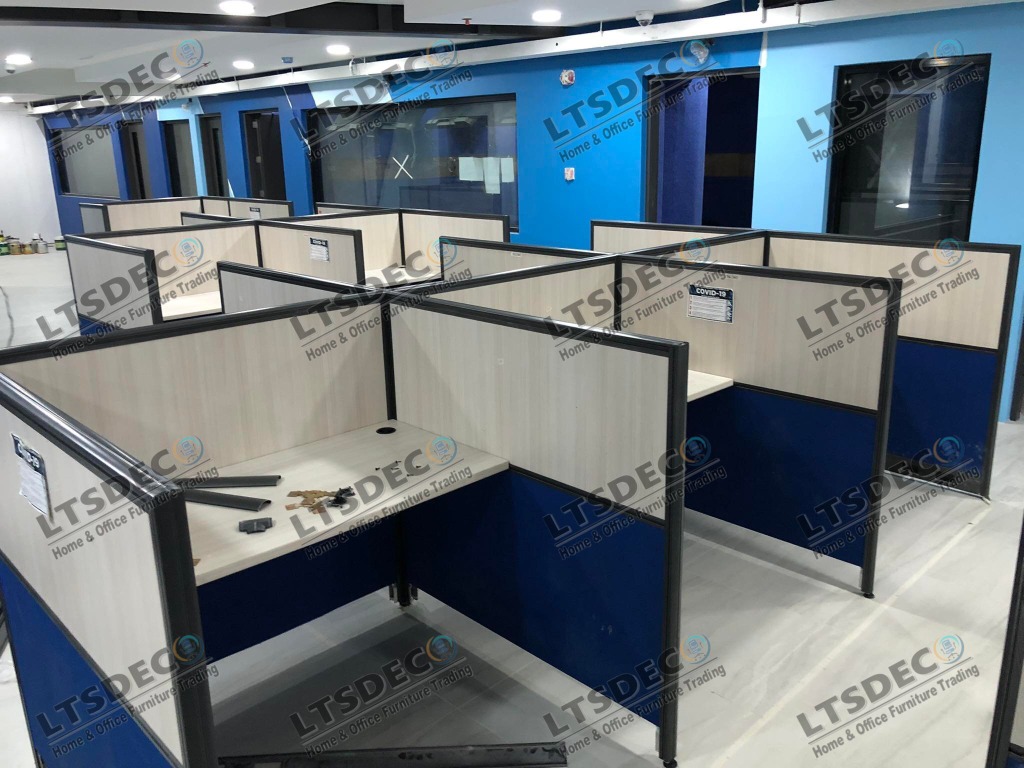 full fabric type workstation table office partitions, Furniture & Home ...