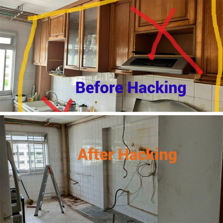 Hacking Dismantling Cabinet, Cupboard, Built in wardrobe, partition ...