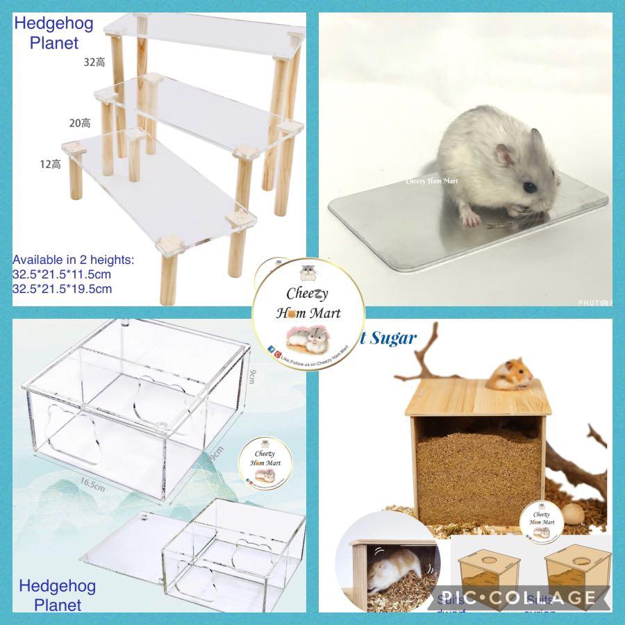 Hamster acrylic platform hideout box cooling plate digging burrow box ...
