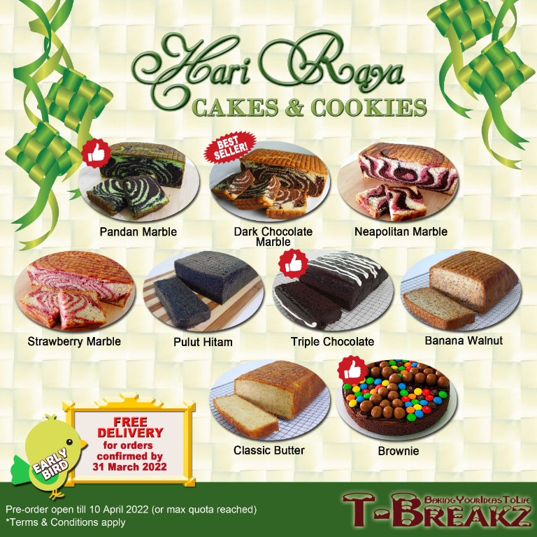 Hari Raya Cakes | Halal | Homemade | Pre-order, Food & Drinks, Homemade ...