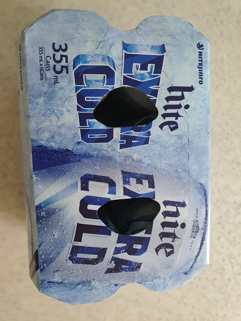 Hite Extra Cold beer 355ml x 6, Food & Drinks, Alcoholic Beverages on ...