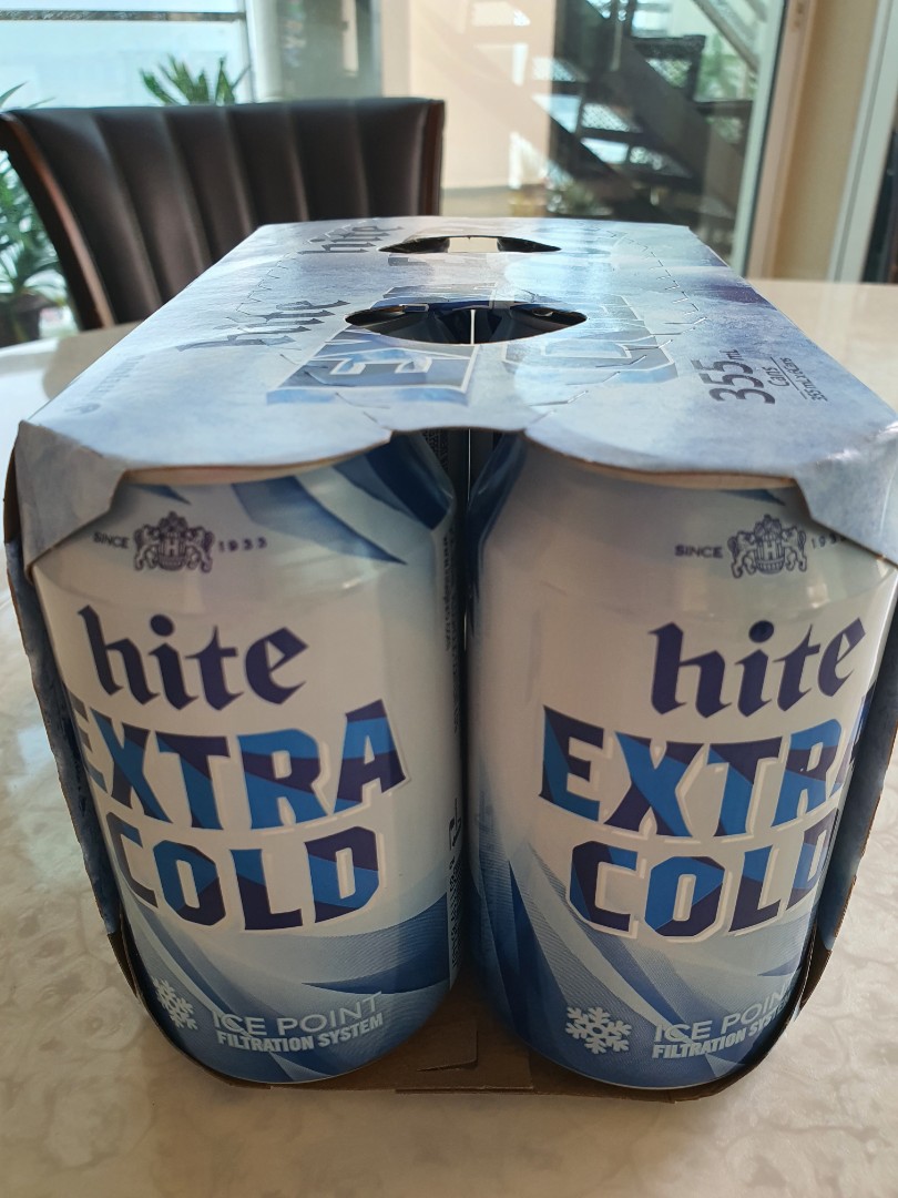 Hite Extra Cold beer 355ml x 6, Food & Drinks, Alcoholic Beverages on ...