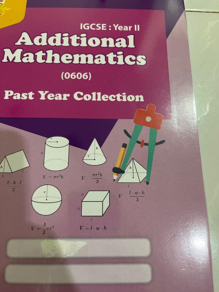 IGCSE Additional Mathematics Past Year Paper Collection (0606), Hobbies ...