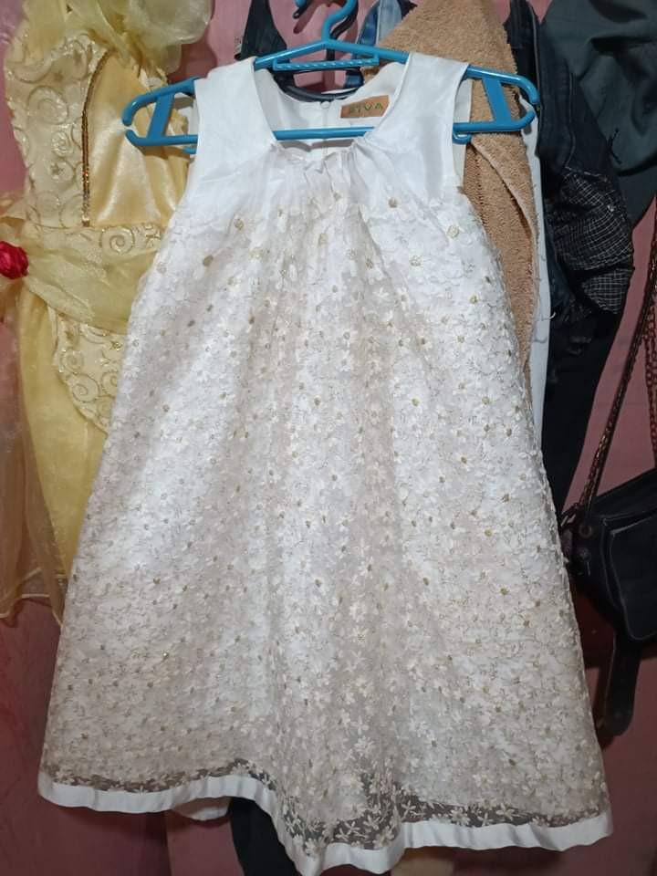 Little Bride's Long Train Gown, Babies & Kids, Babies & Kids Fashion on ...