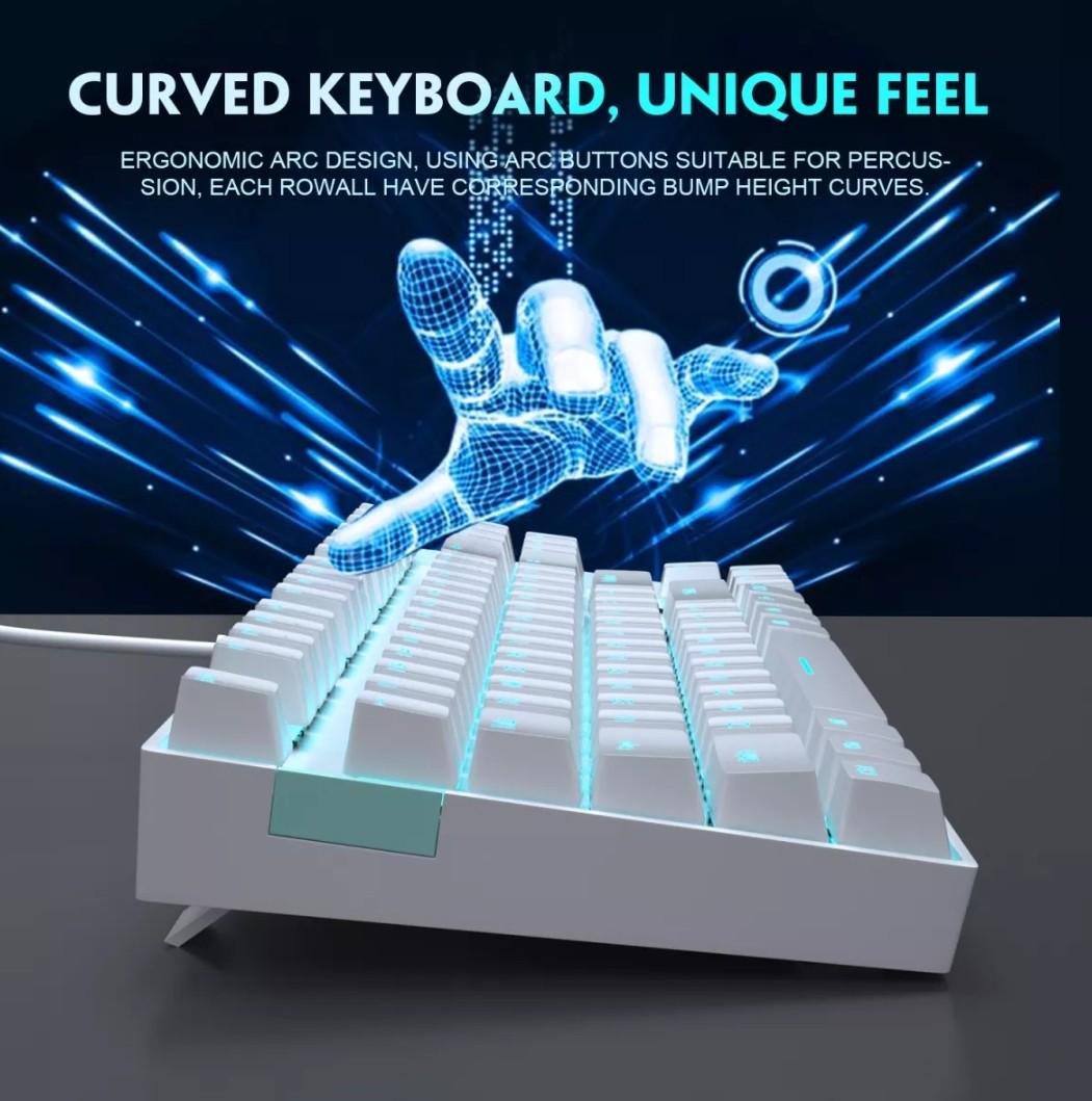 MageGee MK-Star Mechanical Gaming Keyboard Blue Switch Compact 87 LED ...