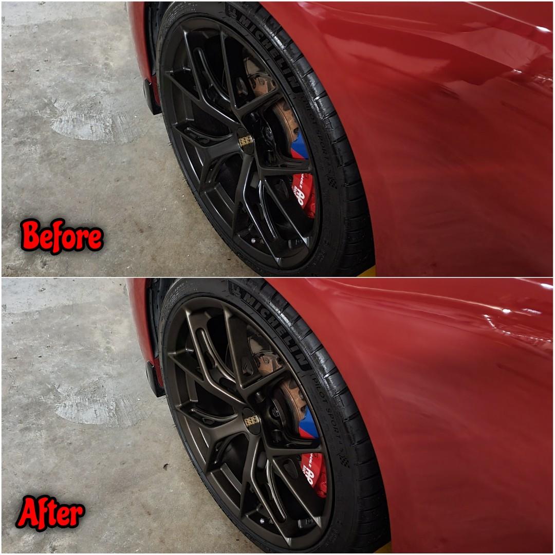 Mat Bronze Rims Spray Paint Service On (BMW 320i), Car Accessories ...