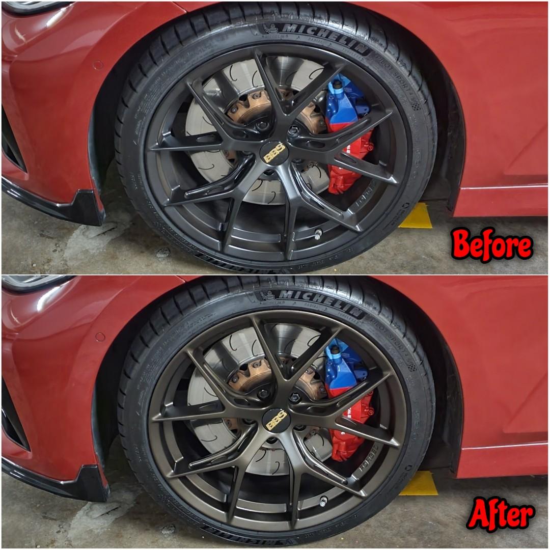 Mat Bronze Rims Spray Paint Service On (BMW 320i), Car Accessories ...